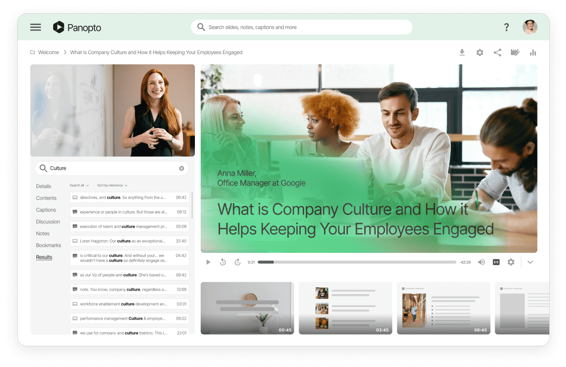 Video Search Engine and Platform | Panopto