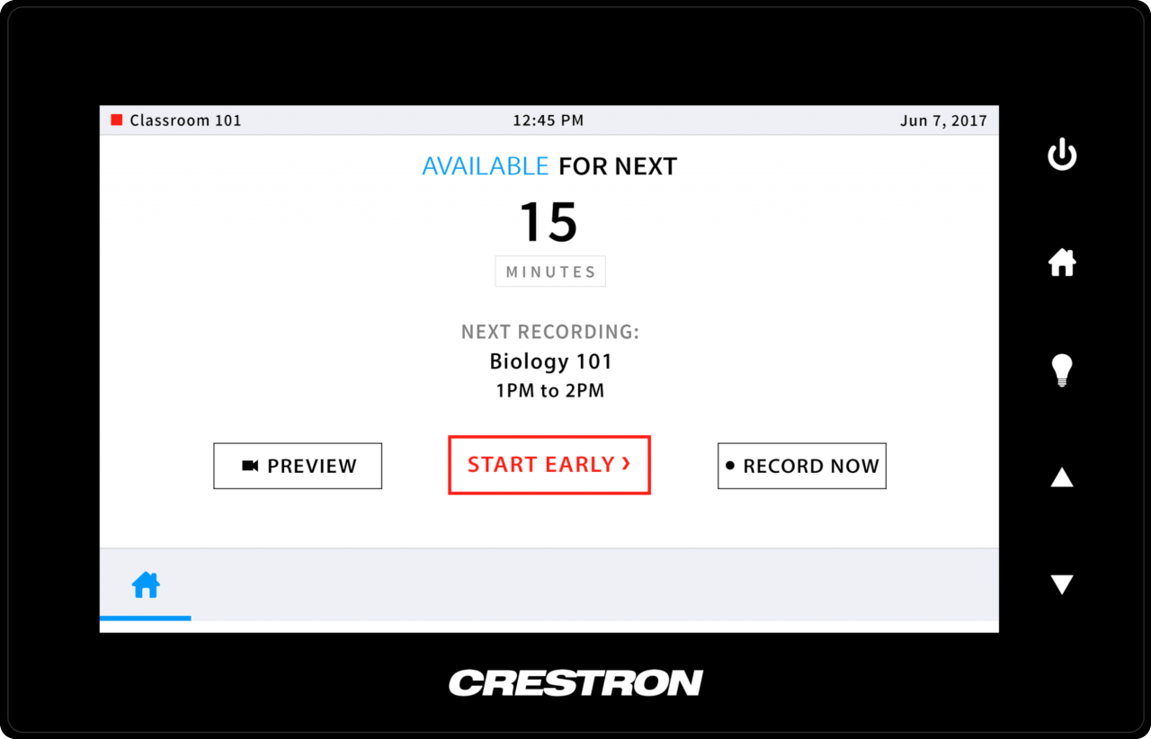 Crestron Panel One-Touch Recording - Panopto Video Platform