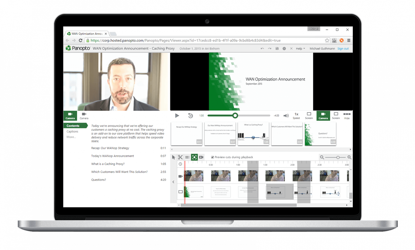 Cloud Based Video Editing Platform | Panopto