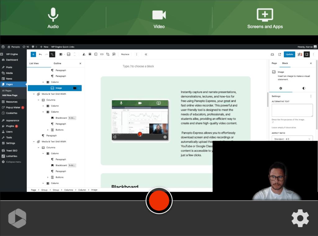 Free Online Screen and Video Recorder | Panopto Express